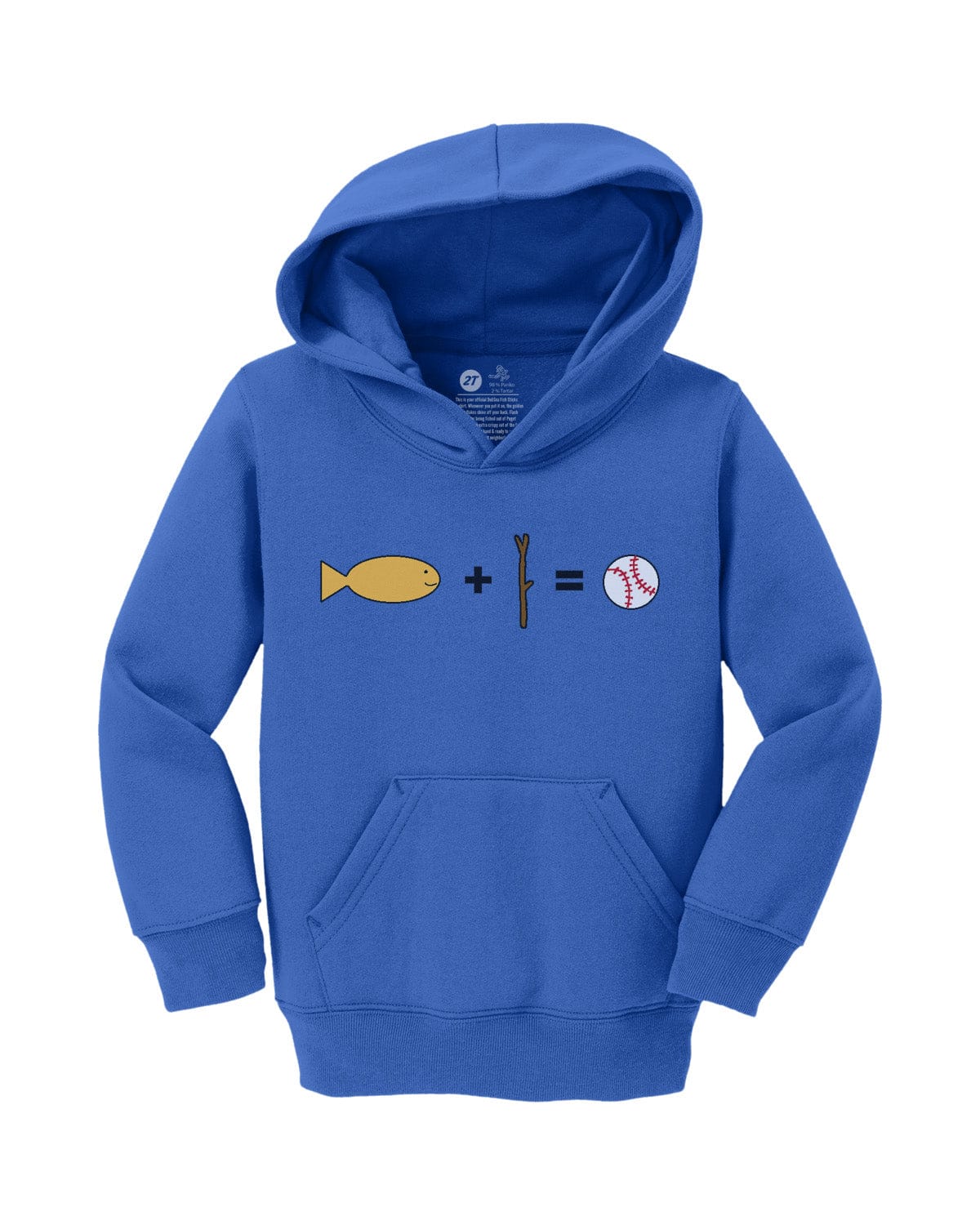 Toddler Baseball Hoodie - Fish Sticks MS Paint Logo (Fish + Stick=⚾️ ...